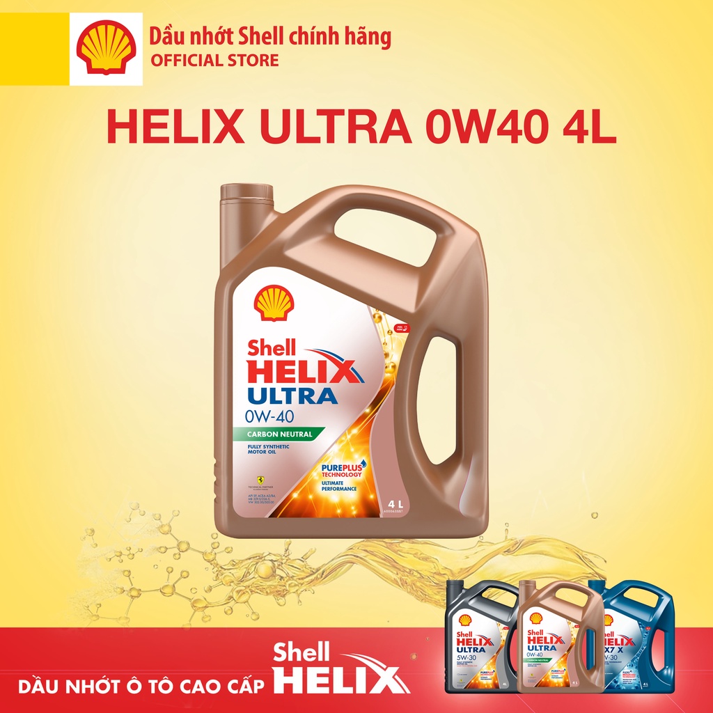 Dầu động cơ xe hơi cao cấp Shell Helix Ultra 0W40 4L | Shopee Việt Nam