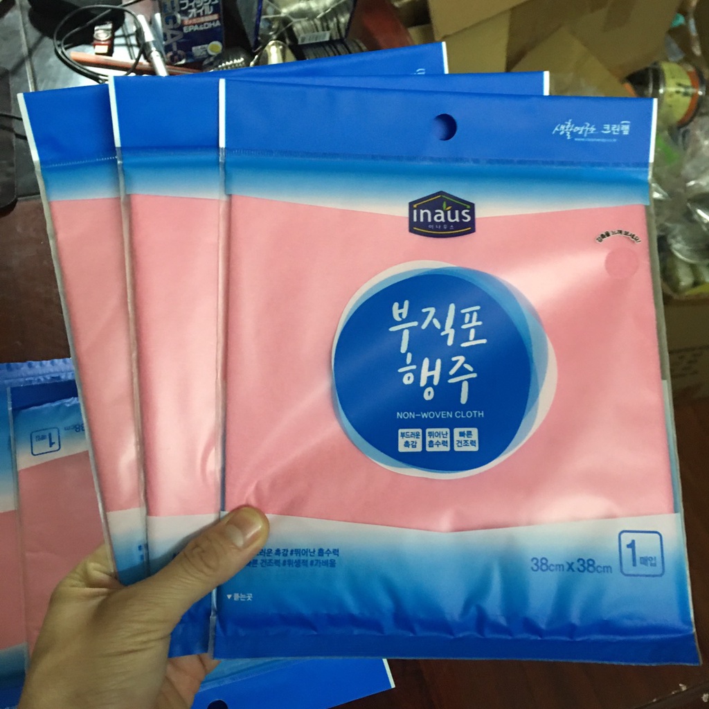 Khăn lau bếp đa năng Siêu thấm INAUS Hàn Quốc có độ bền cao 38cm x 38cm ...