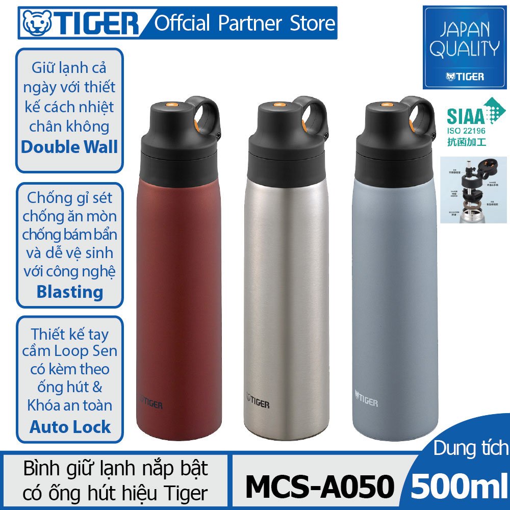 Bình giữ nhiệt Tiger nắp bật MCS-A050 (500ml) - HAPOS | Shopee Việt Nam