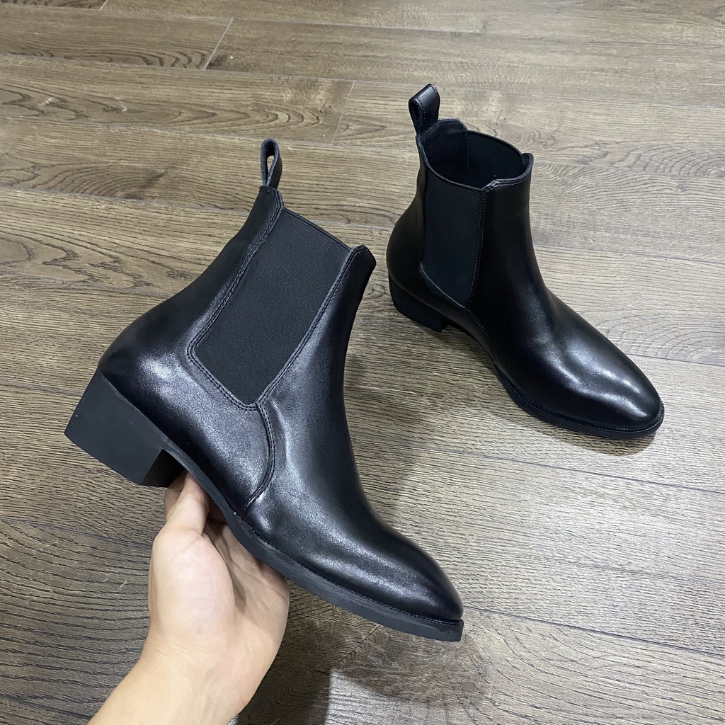 Giày Boots Nam Da Bò Nguyên Tấm Cao Cấp, Chelsea Boot Đế Cao Su Tăng ...