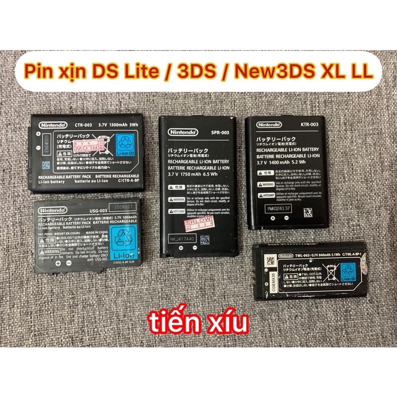 Pin xịn bóc máy 3DS New3DSXL LL, DSi , gameboy ds lite ,2ds cũ chính ...