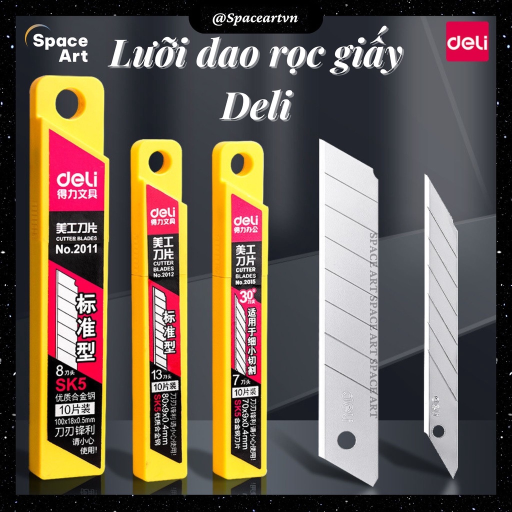 Lưỡi Dao Rọc Giấy Deli Các Loại (Hộp Lẻ) | Shopee Việt Nam