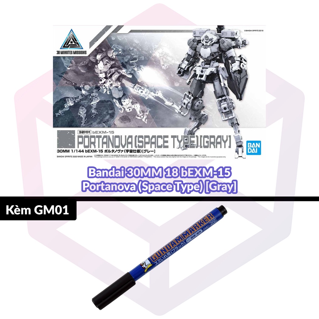 Mô hình Bandai 30MM 18 bEXM-15 Portanova (Space Type) [Gray] 1/144 ...