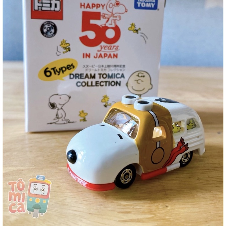 Mô hình xe tomica chó Snoopy 50 năm màu nâu - Có hộp | Shopee Việt Nam