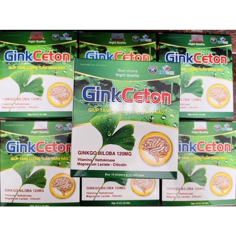 ginkCeton hộp 10 vỉ 100 viên | Shopee Việt Nam