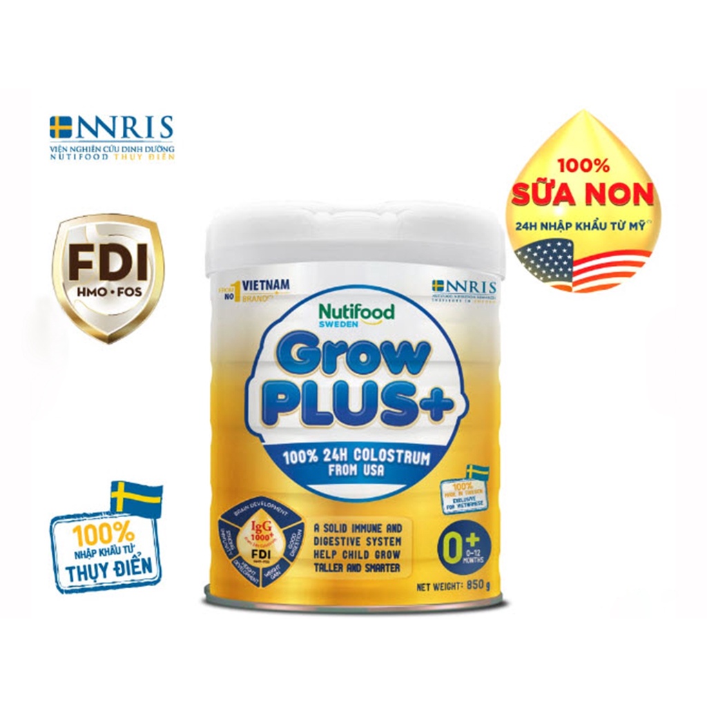 Sữa bột Grow plus+ vàng 0+, 800g Nhập Khẩu Thụy Điển (tìm khách sỉ ...