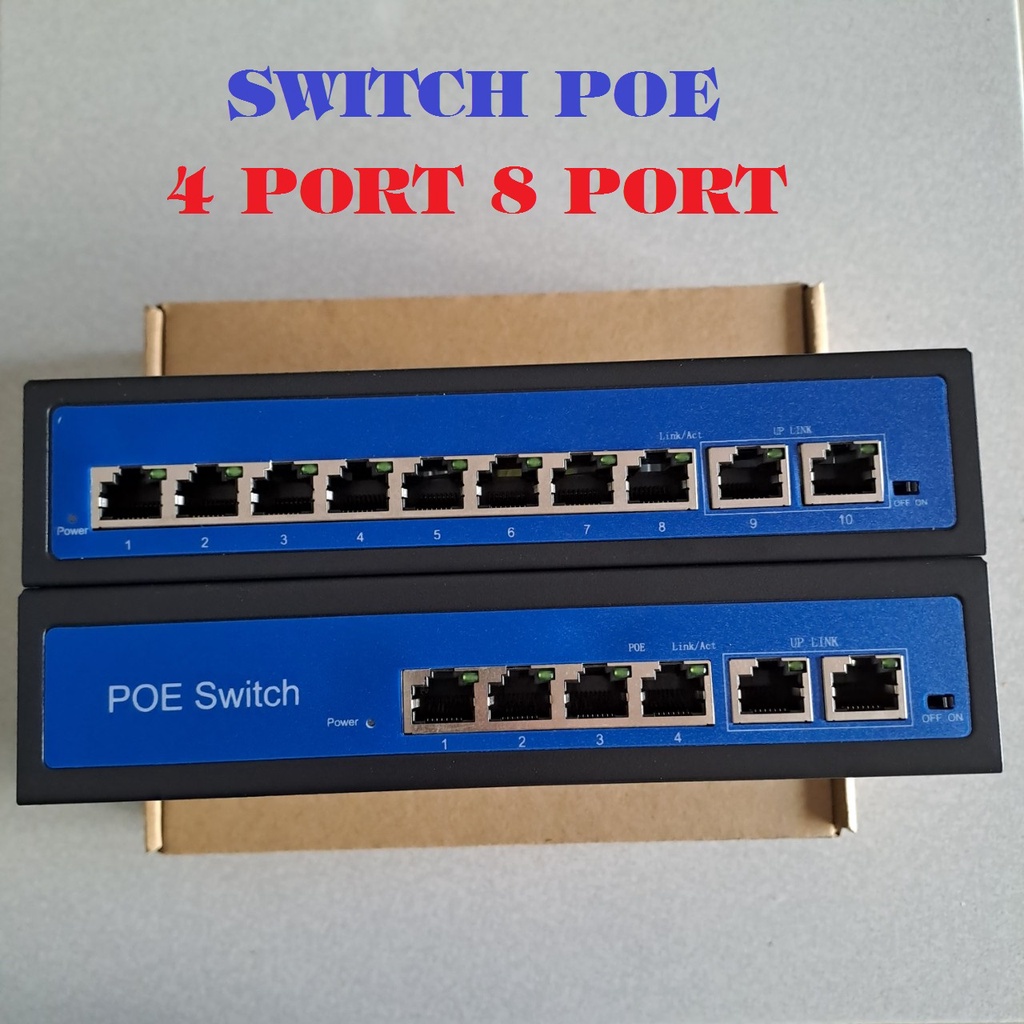 Switch poe 4 cổng, 8 cổng - Bộ chia mạng poe - Nguồn ra 52V 120w ...