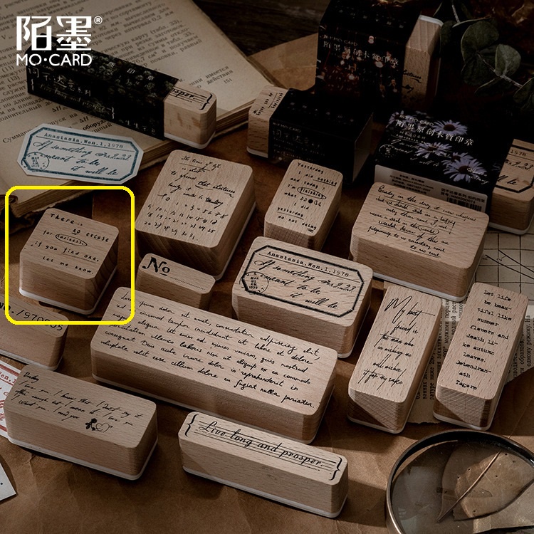 [Stamp] Con dấu gỗ in hình phong cách vintage cổ điển trang trí bullet ...