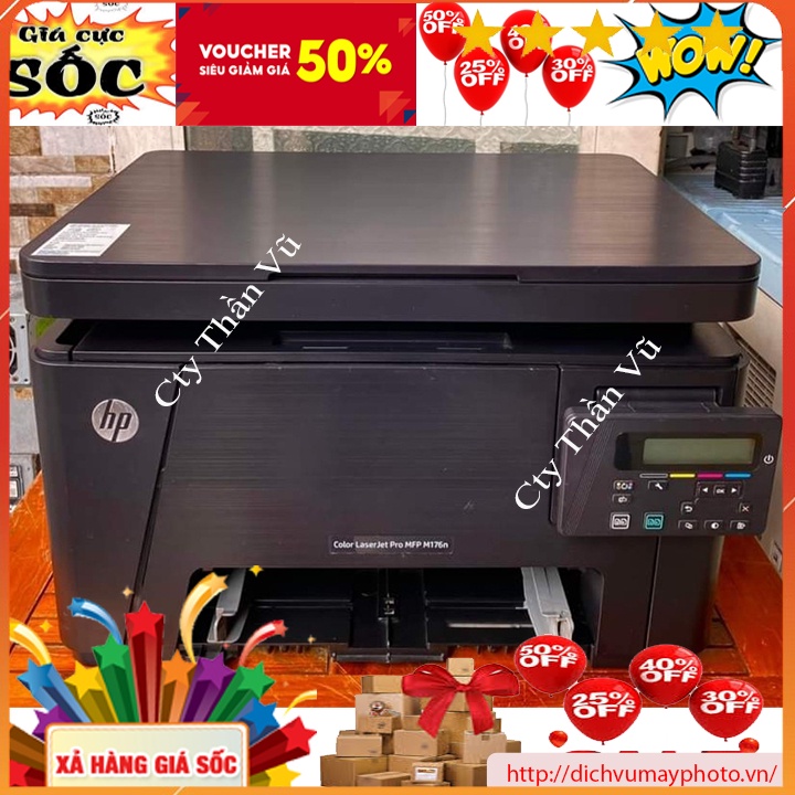 Máy in laser màu cũ đa năng hp M176N in photocopy scan đầy đủ hàng đẹp ...