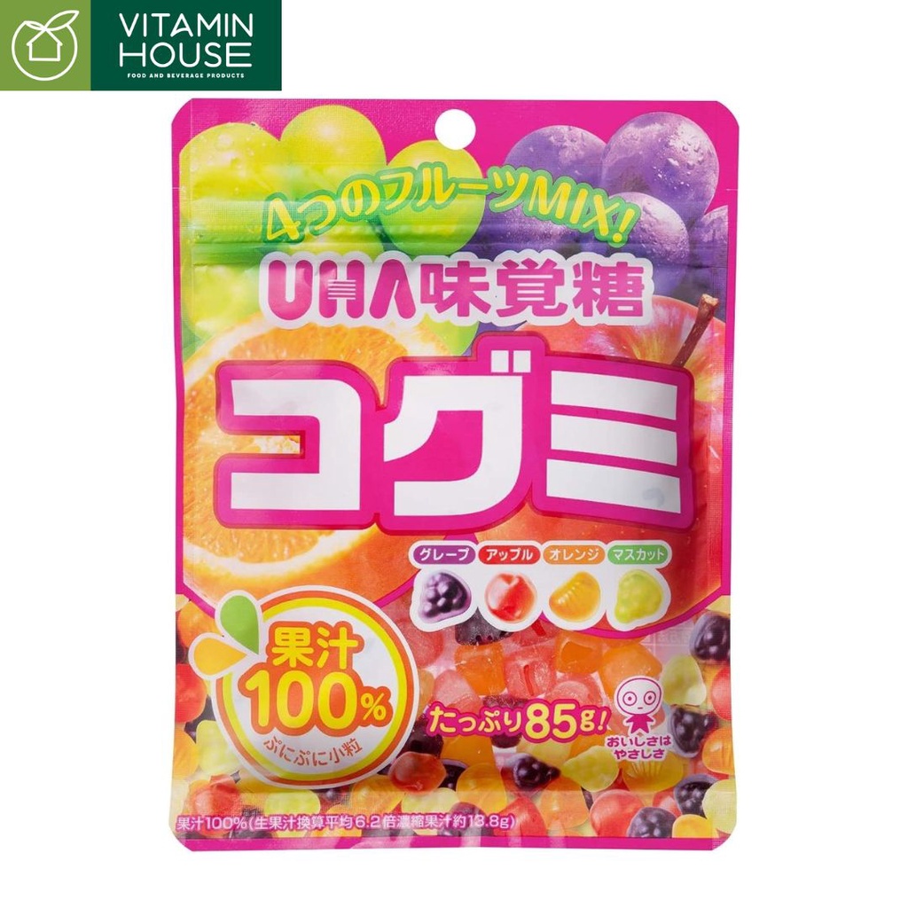 Kẹo Dẻo Trái Cây UHA Nhật 85g -Vitamin House | Shopee Việt Nam