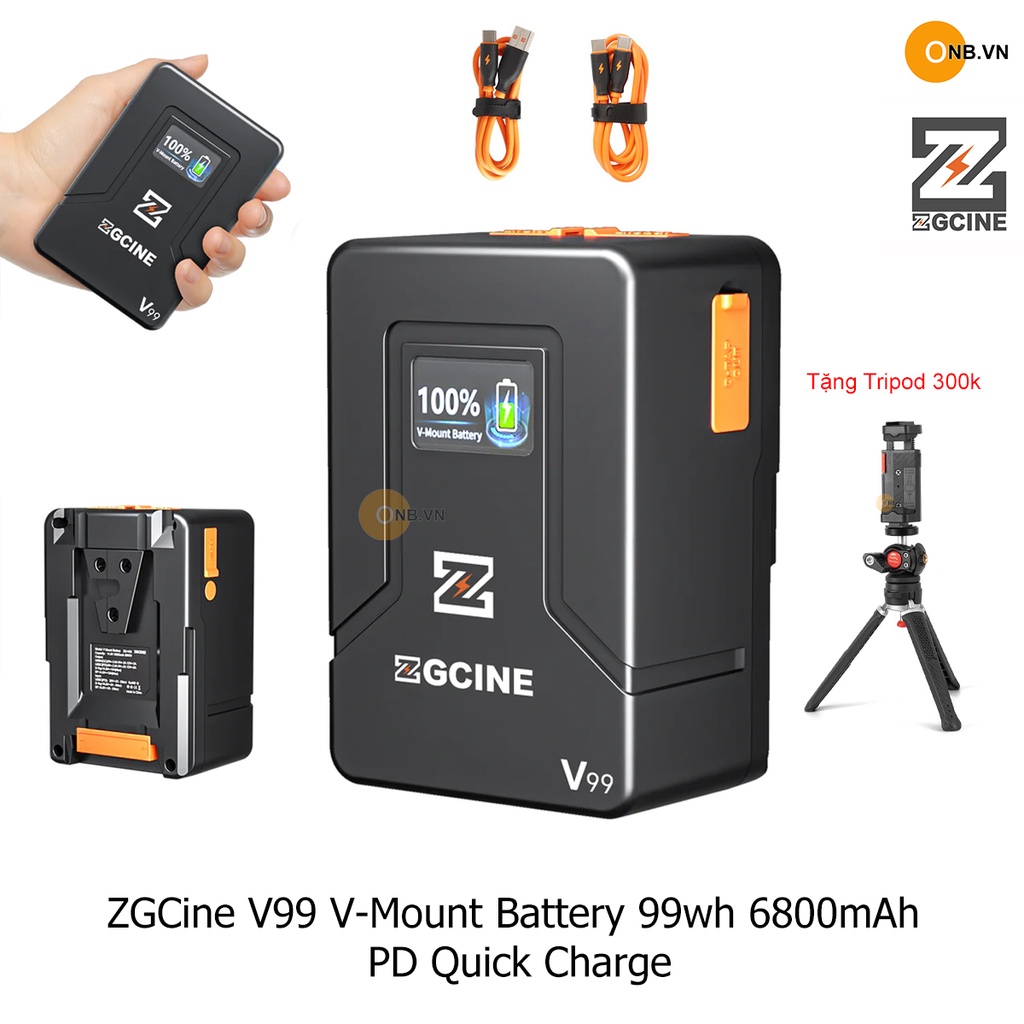 ZGCine V99 V-Mount Battery 99wh 6800mAh PD Quick Charge | Shopee Việt Nam