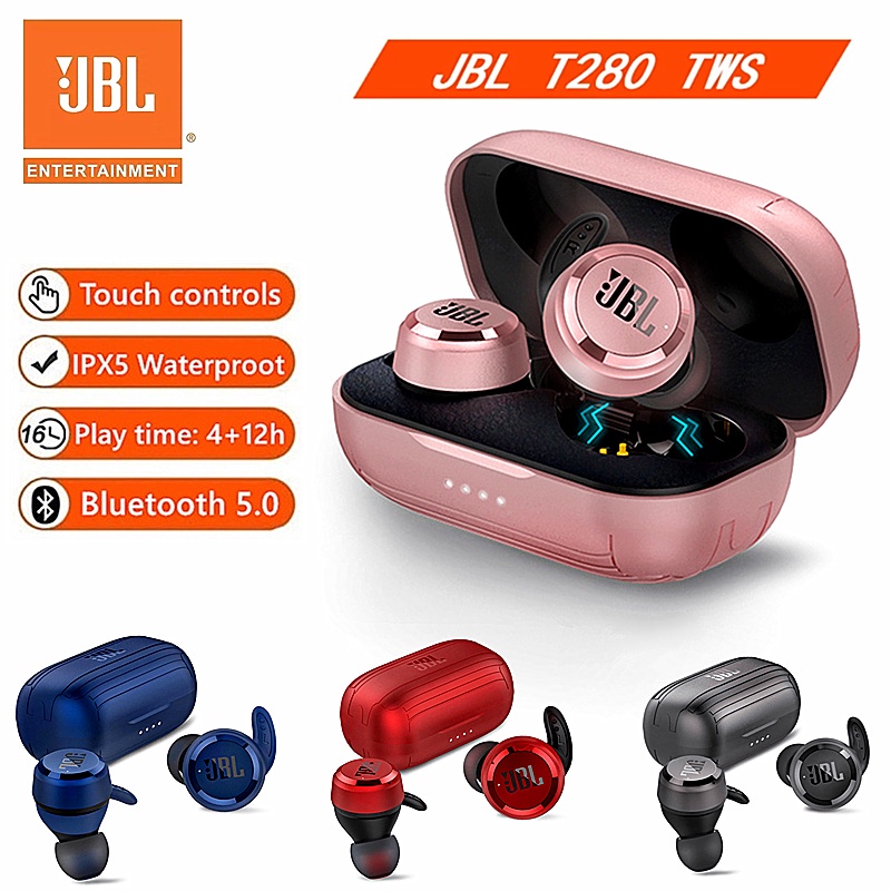 Tai Nghe Bluetooth Thể Thao JBL T280 TWS Chống Thấm Nước | Shopee Việt Nam