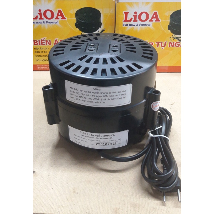 Biến áp tự ngẫu LiOA 2000VA DN020 - Bộ đổi nguồn LiOA 2000VA - Bộ đổi nguồn 220V sang 100-120V ...