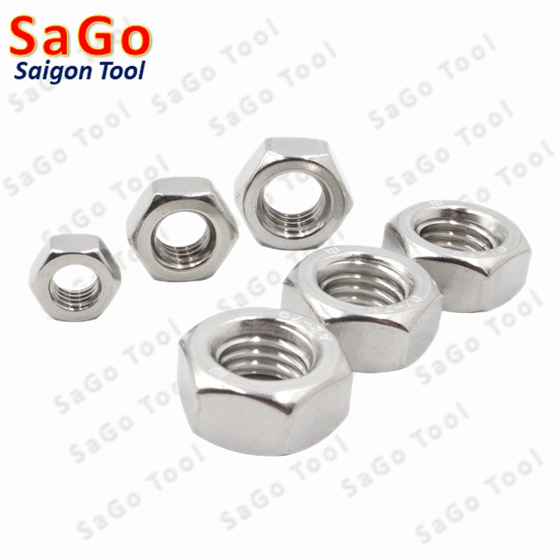 Đai Ốc, Tán Dẹp, Tán Ecu Inox 304 Dùng Cho Bulong M3, M4, M5, M6, M8 ...