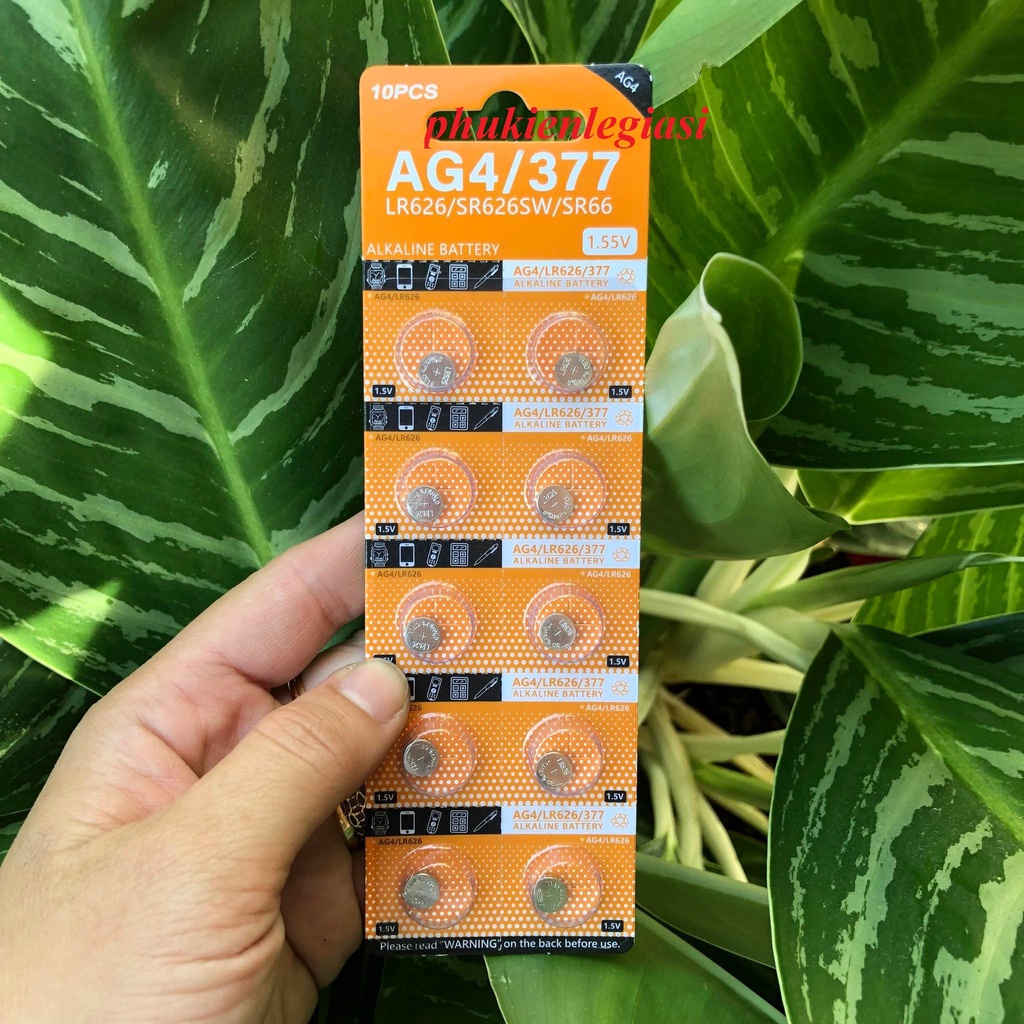 Pin AG4 377 LR626 SR626SW SR66 377 điện áp 1.55V Xài Cho Đèn Pin Laser..... | Shopee Việt Nam