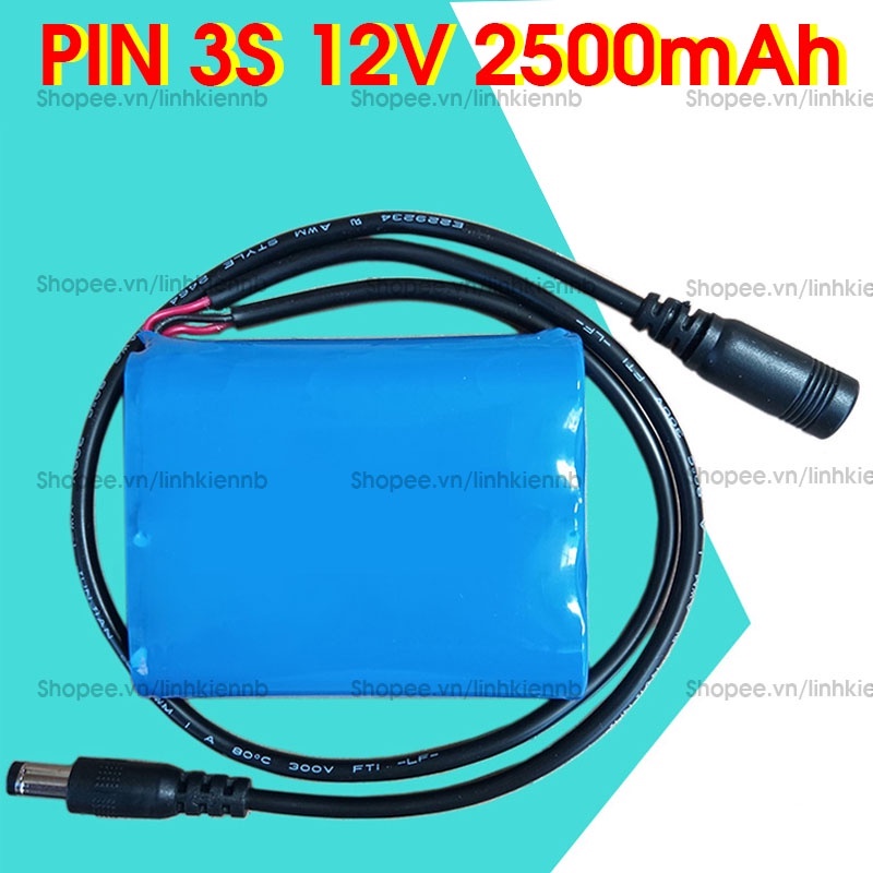 Khối Pin 3S 12V Pin Dự Phòng Wifi, Pin Đai massage, Ắc Quy Mini, Thay ...