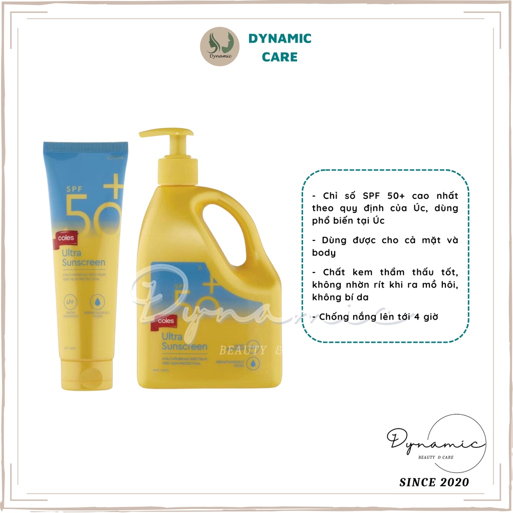 Kem chống nắng Coles ultra / sensitive sunscreen spf 50+ 100ml - 200ml ...