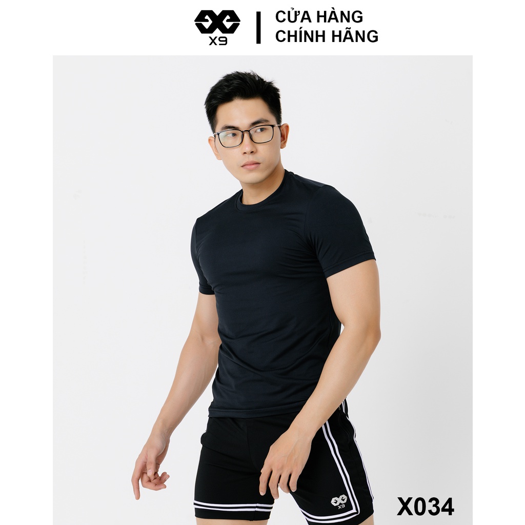 Áo Thun Trơn Nam Cổ Tròn Không Logo Body Tập Gym Thể Thao Chạy Bộ Cotton Thun Lạnh Giữ Nhiệt ...