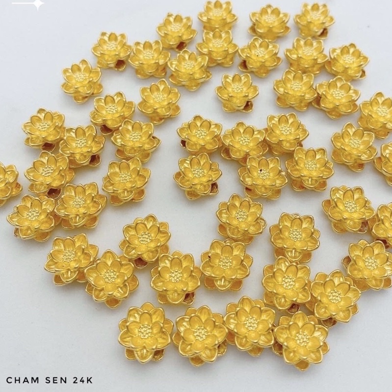 Charm hoa sen 24k,Hoa sen 24k mini-Minh Tâm Jewelry | Shopee Việt Nam