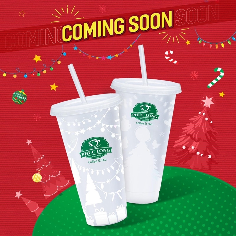 [Hàng có sẵn] Ly đổi màu Phúc Long phiên bản Giáng Sinh 2022 710ml kèm ống hút nhựa | Shopee ...