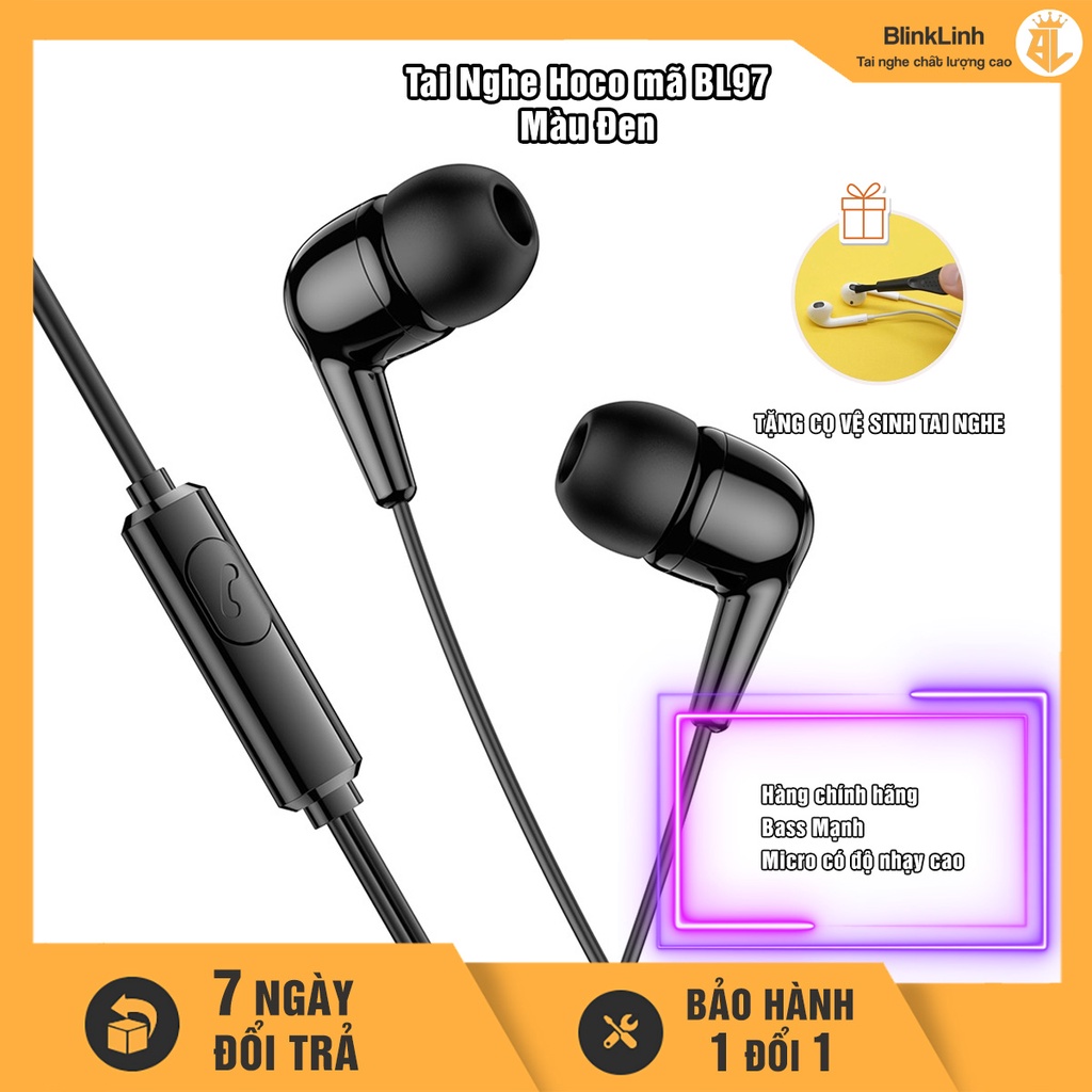 Tai nghe Hoco M97 có dây giá rẻ jack 3.5mm chân tròn, tai nghe màu ...