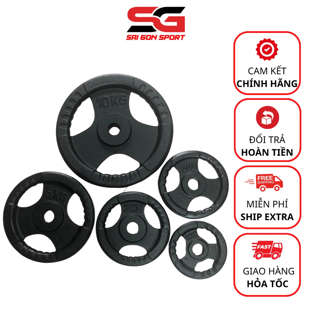Tạ bánh gang, bánh tạ gang loại 10kg phi 30 loại 1 giá rẻ Sài Gòn - SAI ...