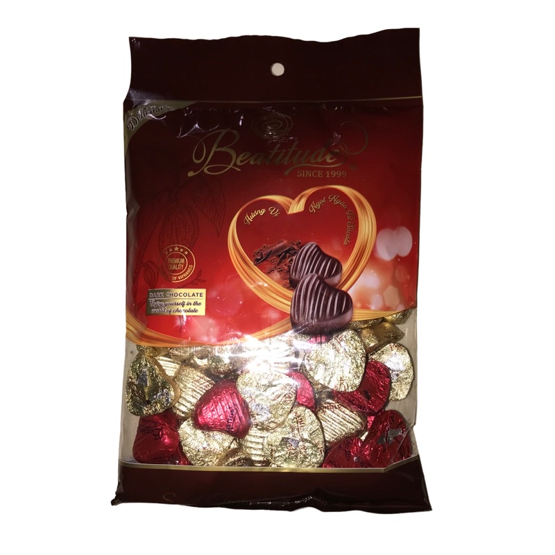 Socola Beatitude Viên Tim Đỏ Vàng Túi 450g/500g | Shopee Việt Nam