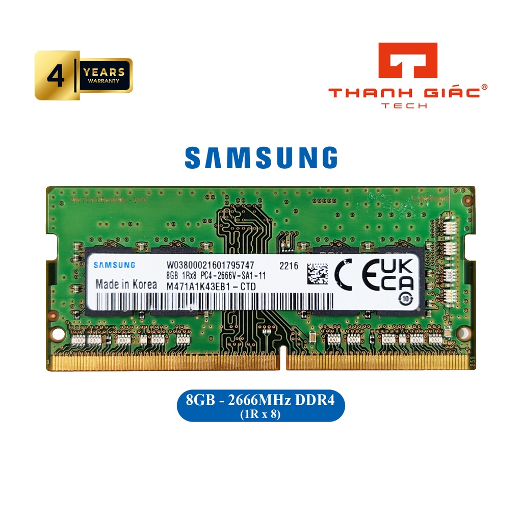 RAM Laptop DDR4 Samsung 8GB/16GB/32GB bus 2666 - Bảo Hành 3 Năm ...