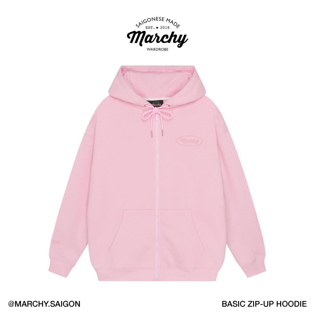 MARCHY - Basic Zip-up Hoodie - Áo khoác dây kéo | Shopee Việt Nam