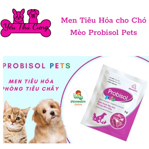 Men Tiêu Hóa (Vi Sinh) cho Cún Mèo Vemedim Probisol Pets (Gói 5g ...