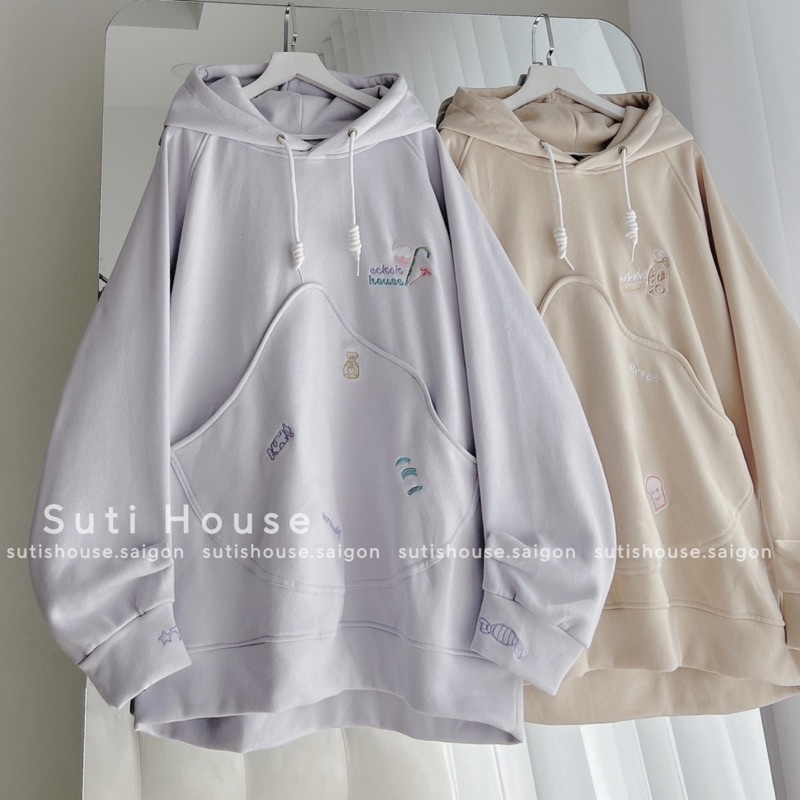 [ẢNH THẬT] Áo Hoodie ECKOK TÍM SỮA túi kiểu form rộng Unisex Nam Nữ ...