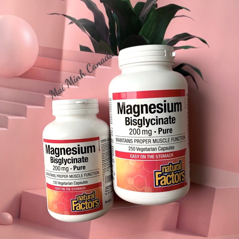 Viên uống bổ sung Magnesium BisGlycinate Pure 200mg Factors Naturals ...