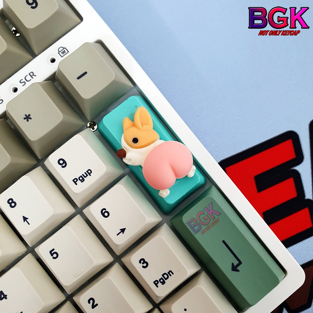Keycap Artisan Nút Phím Cơ Cute Thủ Công Hình Micky, Doraemon, Shin, Corgi Chổng Mông 2U OEM ...