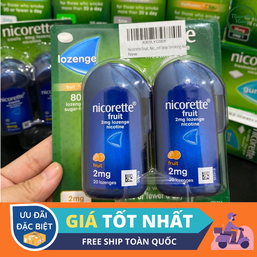 Viên ngậm cai thuốc_lá Nicorette Cools Lozenges 2mg hàng Mỹ-80 pieces ...