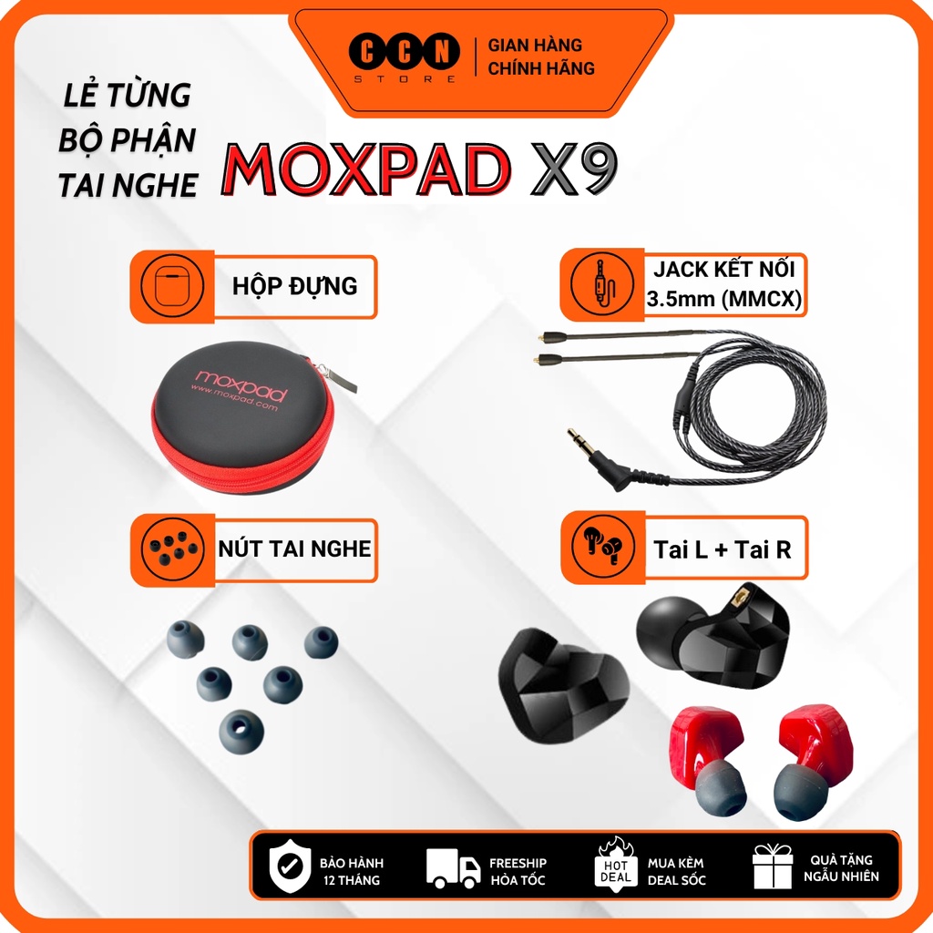 LẺ TỪNG BỘ PHẬN tai nghe MOXPAD X9 (bản nâng cấp tốt nhất của Moxpad X3) - Mới 100%, Bảo hành 3 ...