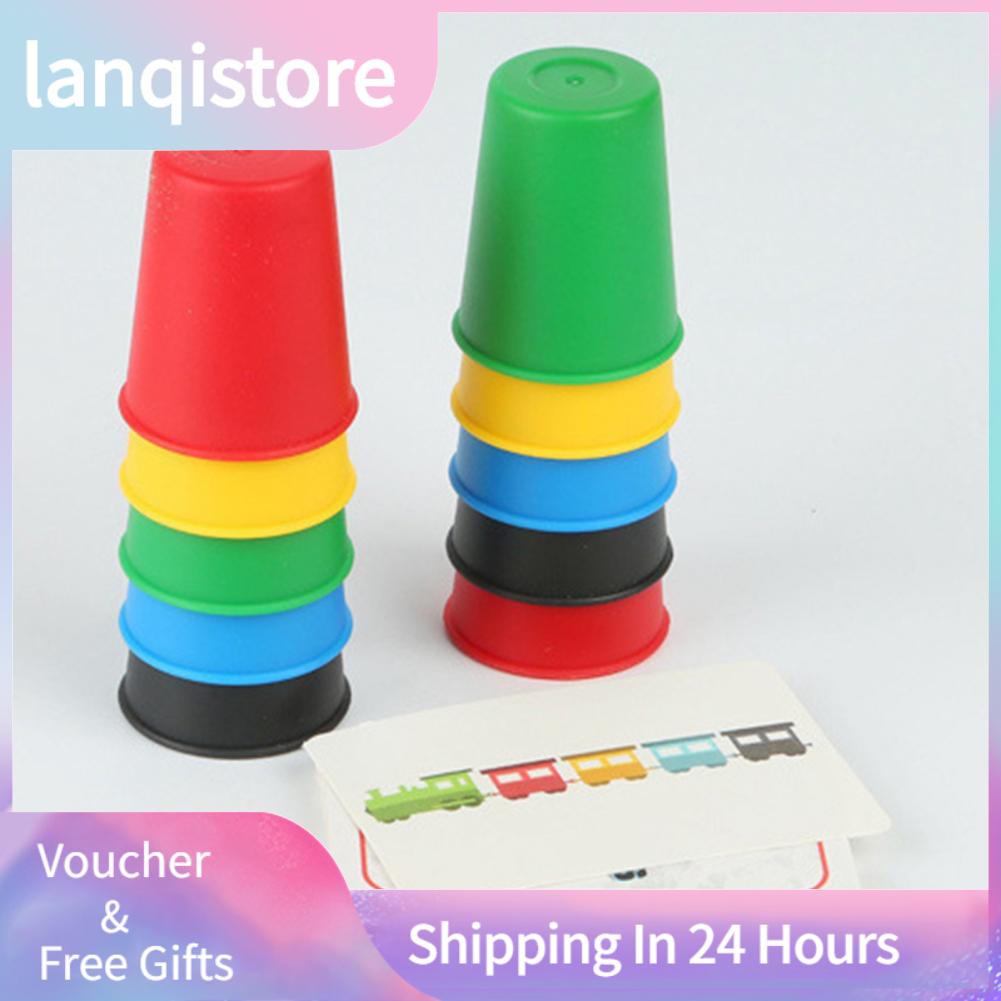 Lanqistore Kids Cup Stacking Game Competitive Educational Colorful ...