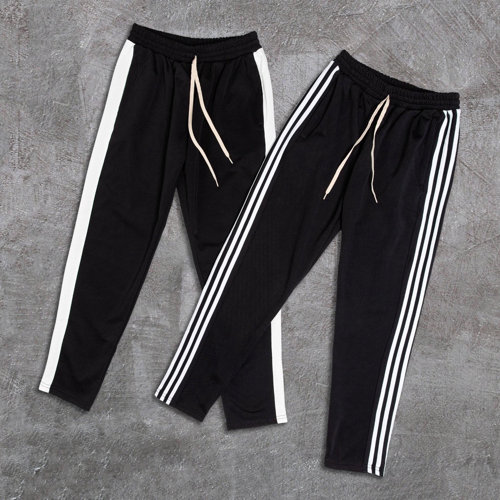 Quần jogger nam nữ sọc dọc kiểu giáng thể thao thun poly phong cách thể dục thể thao ⚡The Lizard ...