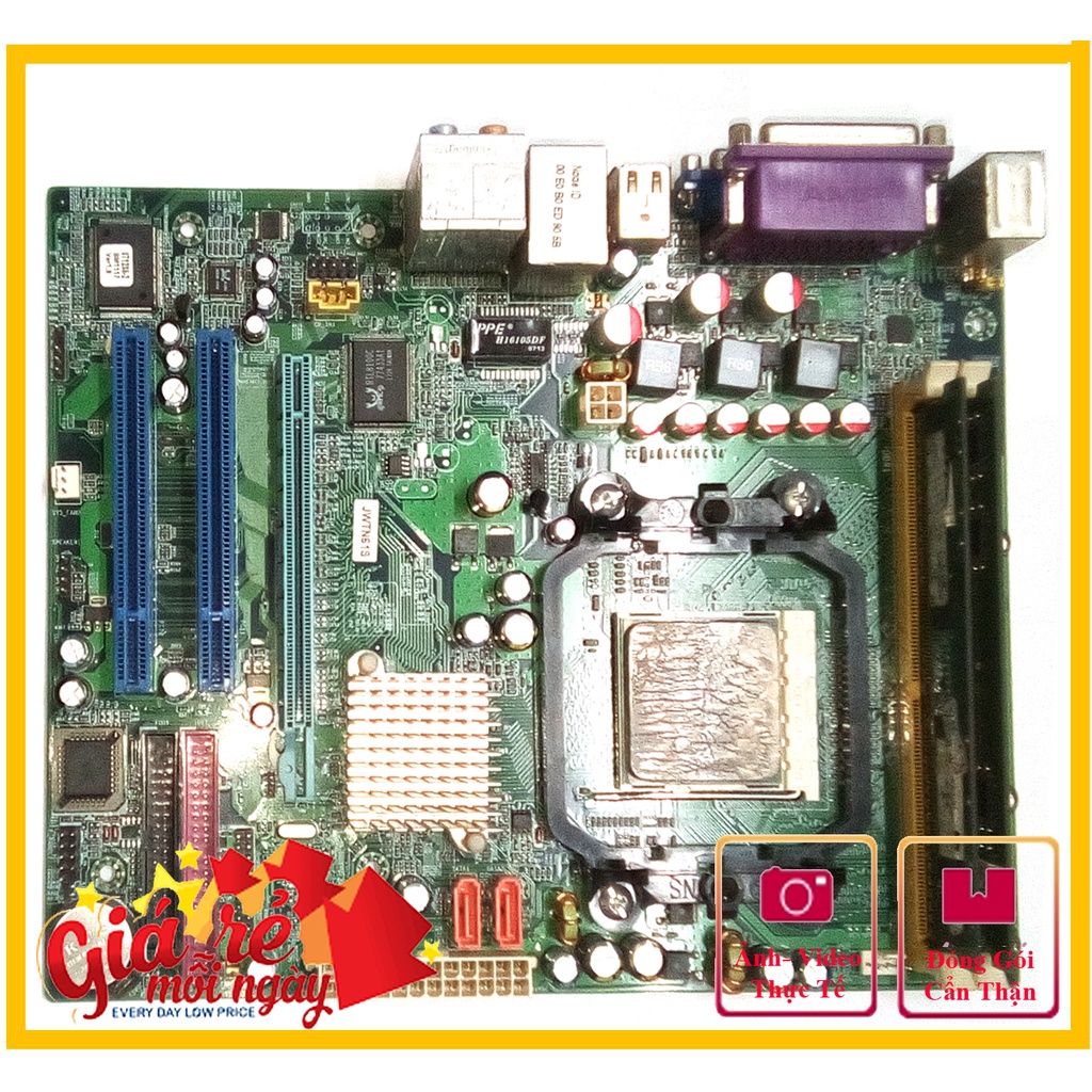 Combo main AMD JWTN61S xưa + Chip AMD sempron SDH1100 socket AM2 + RAM ...