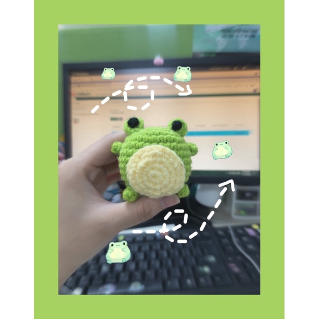 Ếch xanh len handmade | Shopee Việt Nam