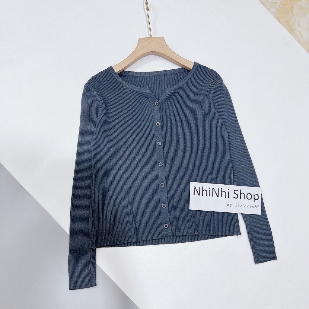 Áo len tăm khuy nhỏ, Áo khoác cadigan dáng vừa AL9915 - NhiNhi Shop ...