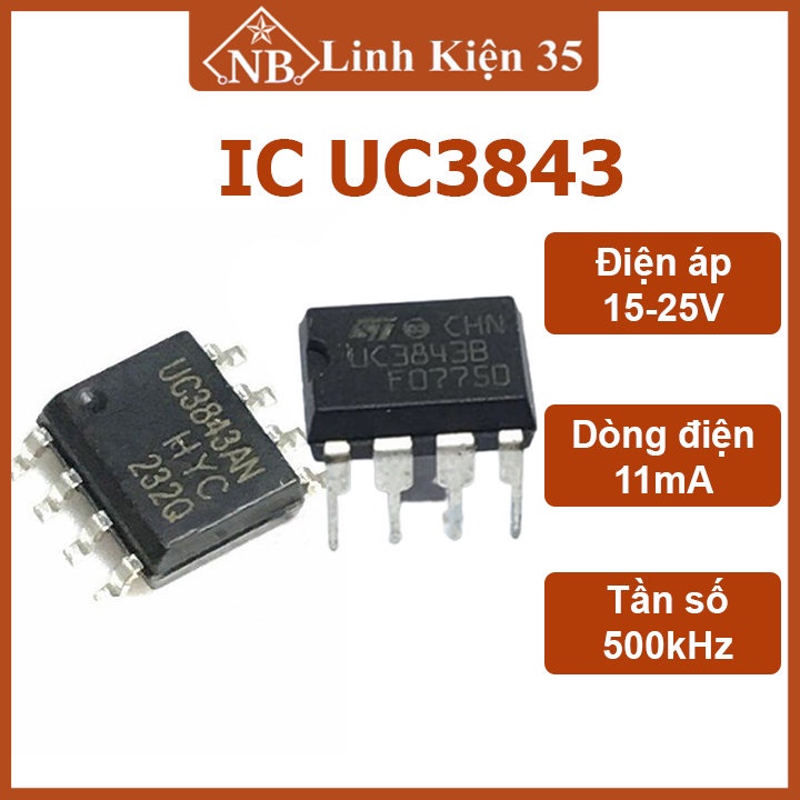 IC điều khiển UC3843 SOP-8 chân dán, DIP-8 tuỳ chọn | Shopee Việt Nam