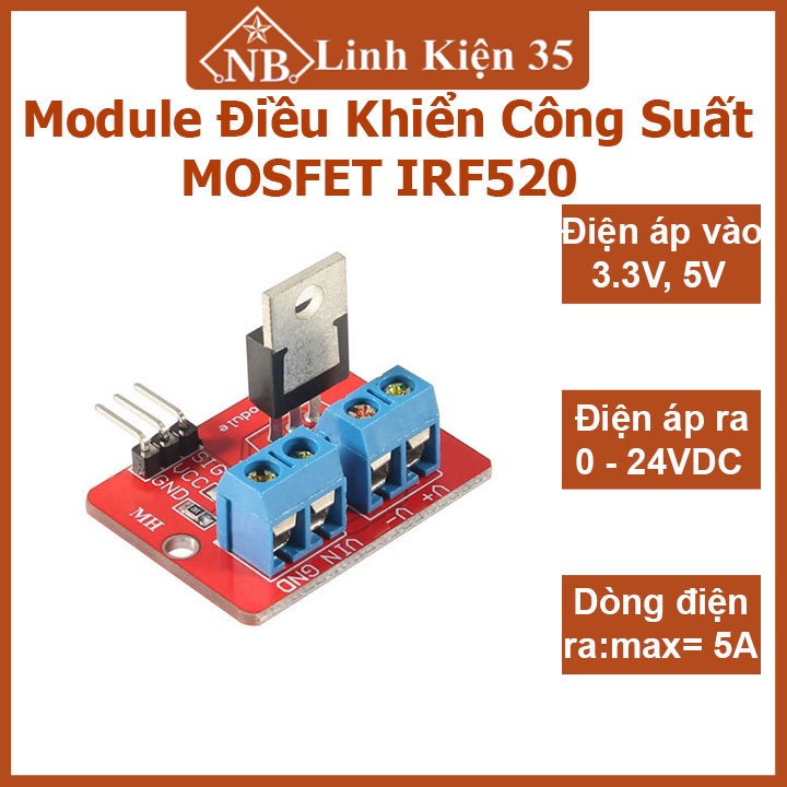 Module điều khiển công suất MOSFET IRF520 | Shopee Việt Nam