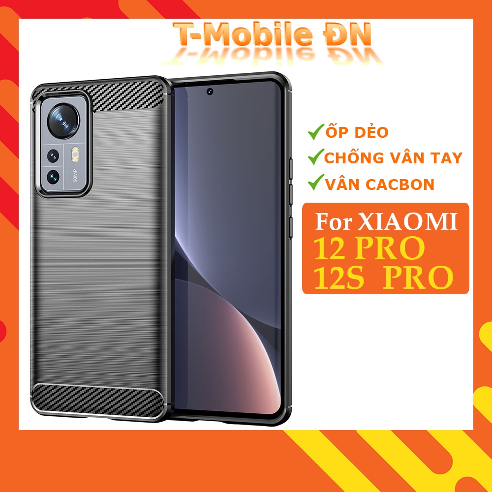 Ốp lưng Xiaomi 12 12S Pro silicone mềm Carbone phay xước chống sốc ...