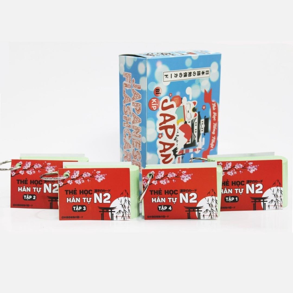 Thẻ Học Tiếng Nhật Kanji N2 Tái Bản Mới Nhất - Flashcard Kanji N2 (4 ...