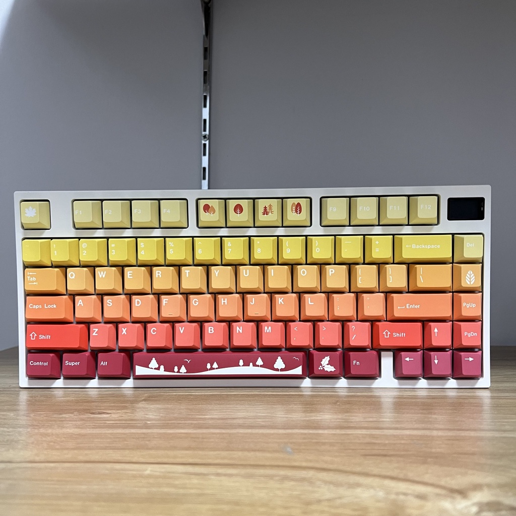 Bộ keycap Seasonal Gradient Color giáng sinh nhựa PBT cao cấp 138 phím dày 1,5mm - Kicap ...