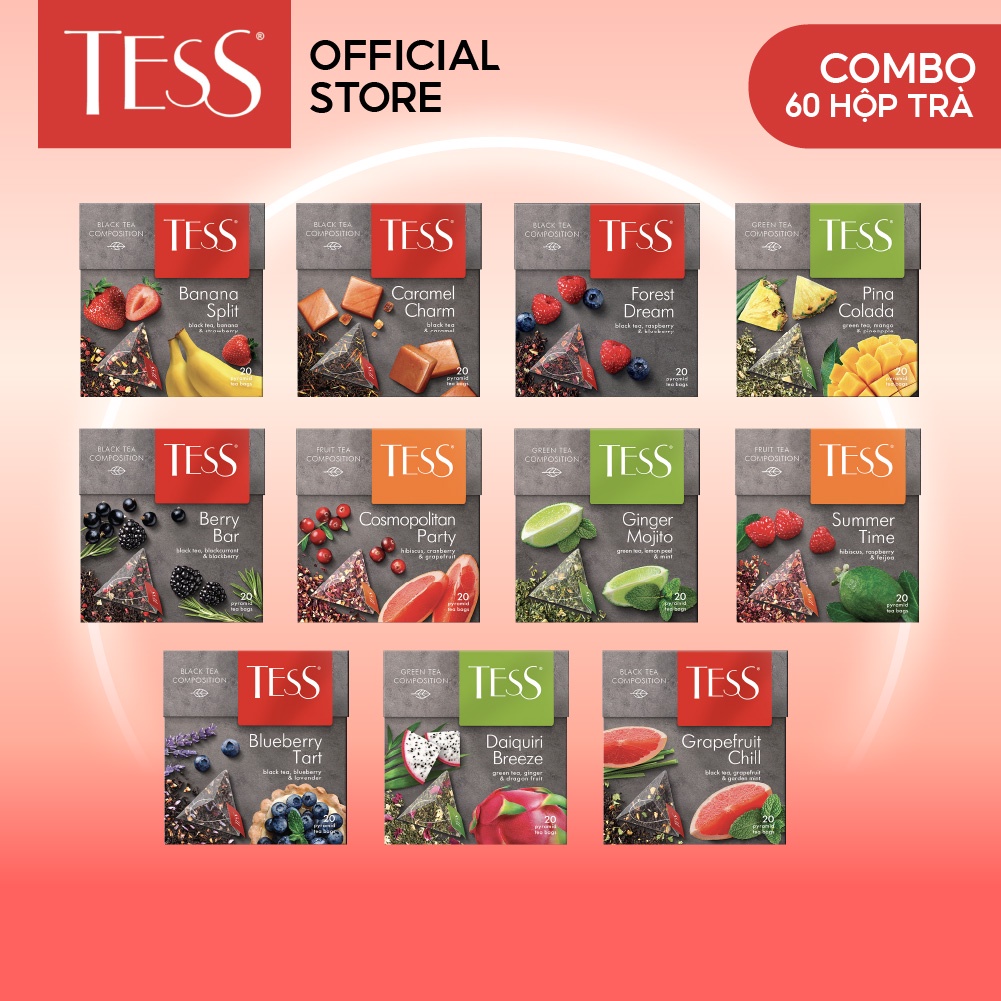 [DATE 3/2024]Combo 60 hộp trà Tess mix vị (tối thiểu 6 hộp/vị) | Shopee ...