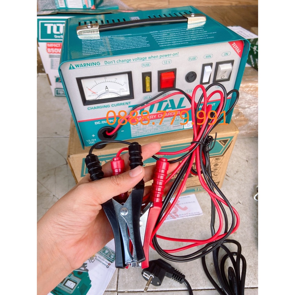 12A máy sạc bình ac qui TOTAL TBC1601; Máy sạc bình điện ắc qui TOTAL ...