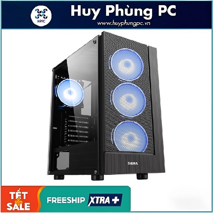 Vỏ Case SAMA 3301 (Mid Tower/Màu Đen/Mặt Lưới) | Shopee Việt Nam
