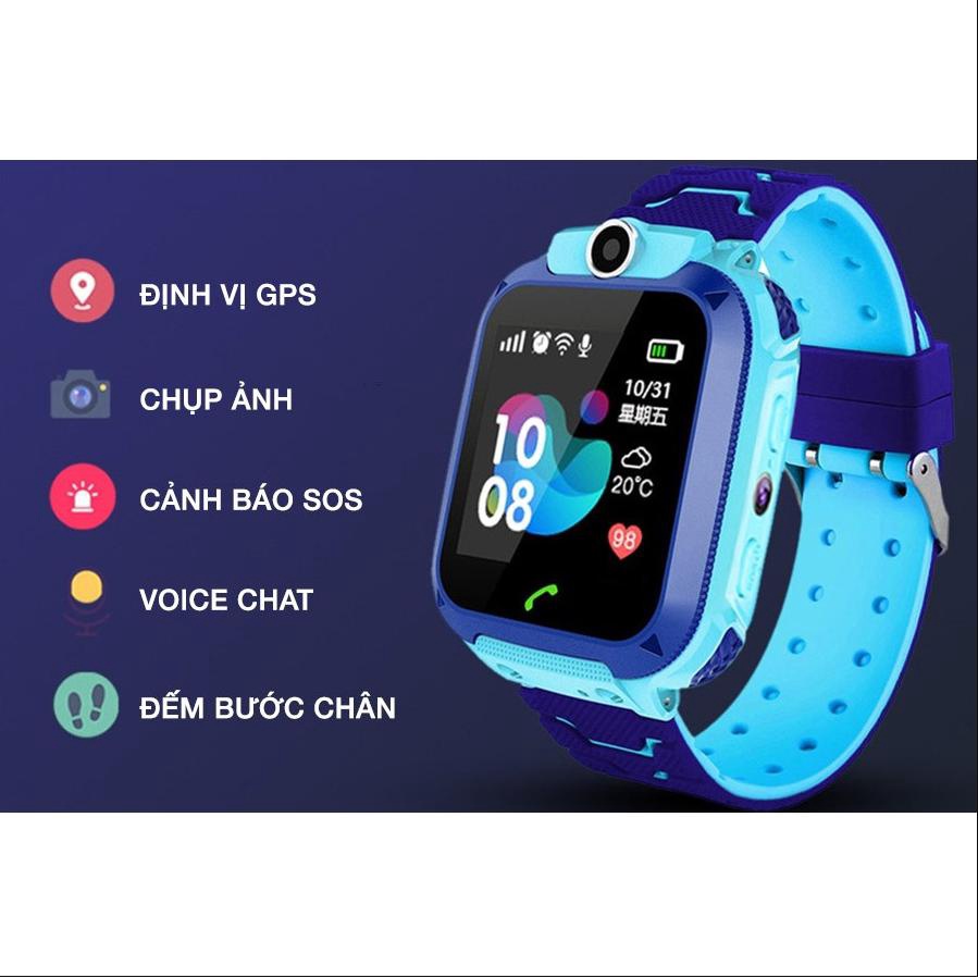 (Bản 2024) Đồng Hồ Thông Minh Q12 Định Vị LBS dành cho bé (có camera) 1.44 inch, chống nước IP67 ...