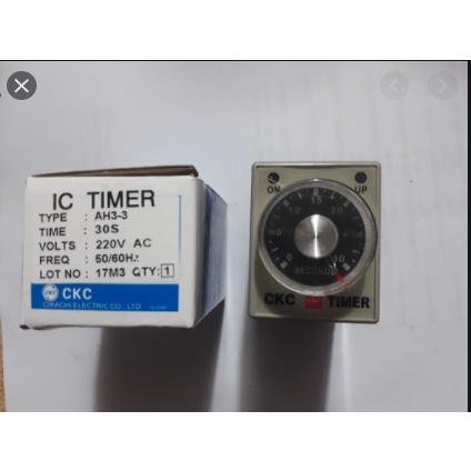 Bộ đếm Timer CKC AH3-3 220VAC 10M/ 30M/ 60M (Kèm đế 8 chân tròn PF-083A ...
